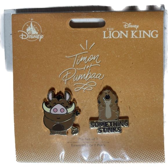 Disney | Jewelry | Disney Store The Lion King Timon Pumbaa Pin Set ...